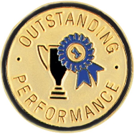 Outstanding Performance Award Pin - Trophy and Ribbon | Anderson's